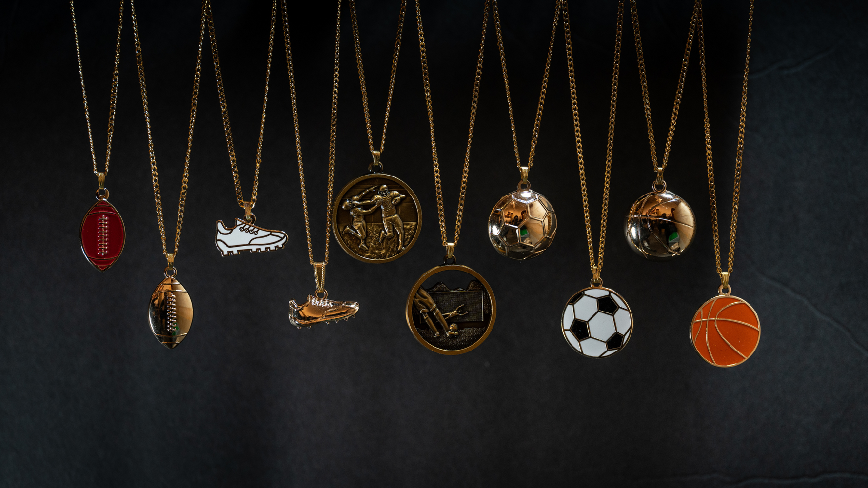 Sports Jewelry - Soccer, Football, Basketball, Track and Field